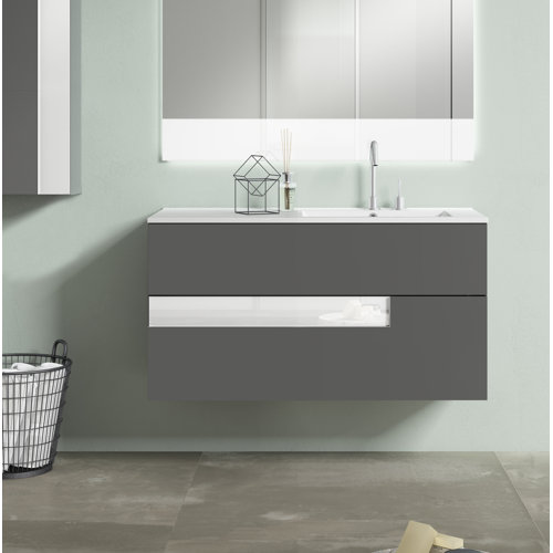 Orren Ellis Malika 24" Wall-Mounted Single Bathroom Vanity Set & Reviews | Wayfair